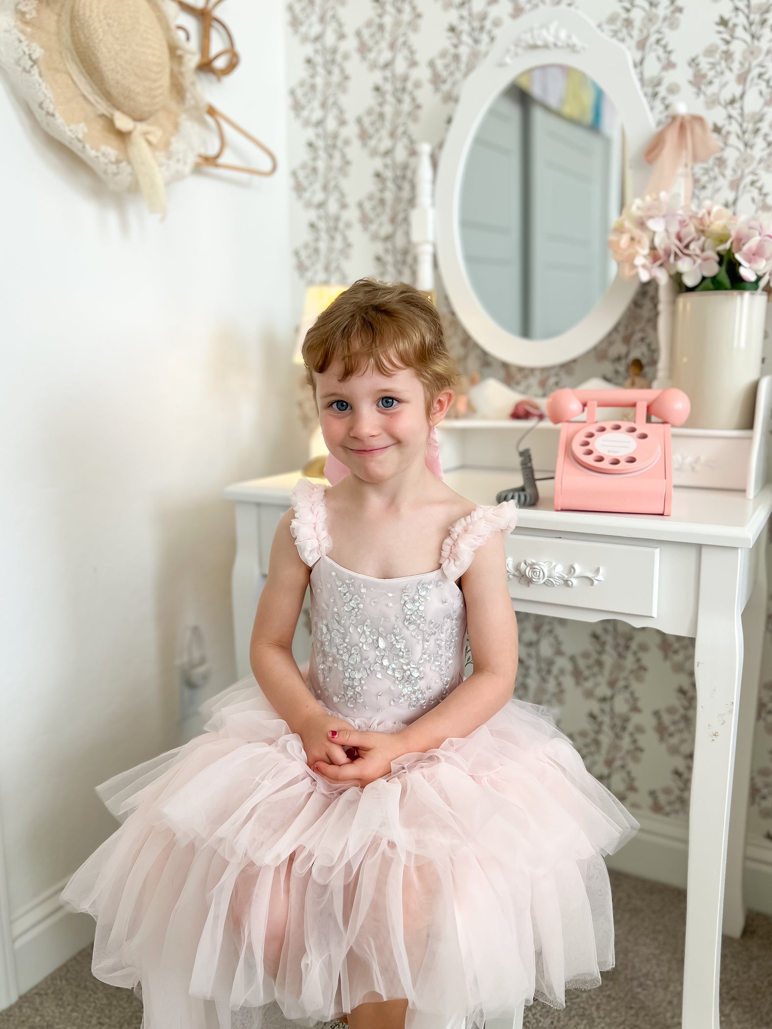 Light Pink Sequin Tutu Dress – Flower Girl & Birthday | Ellie Ellie